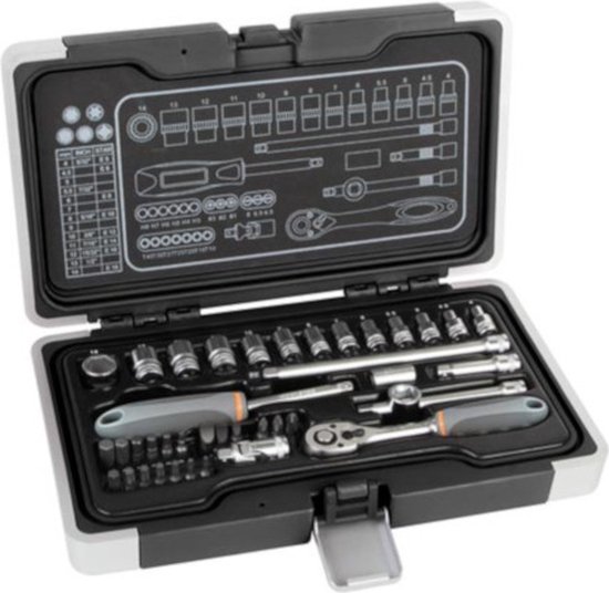 Toolland 1/4 Dopsleutel- En Bitset - 40 St. | bol