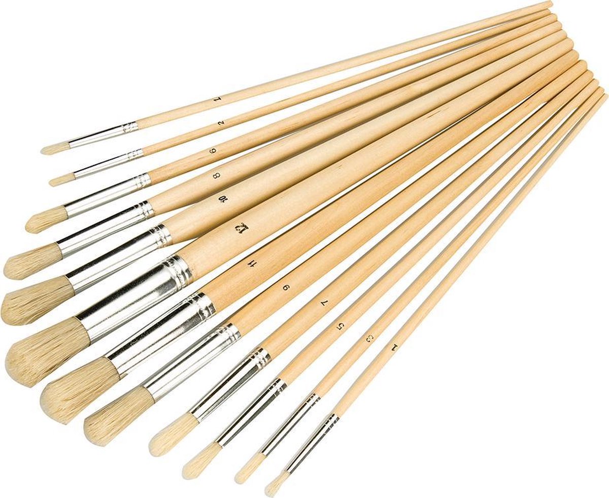 Silverline Penselen - Ronde Punten - 12 delig | bol.com