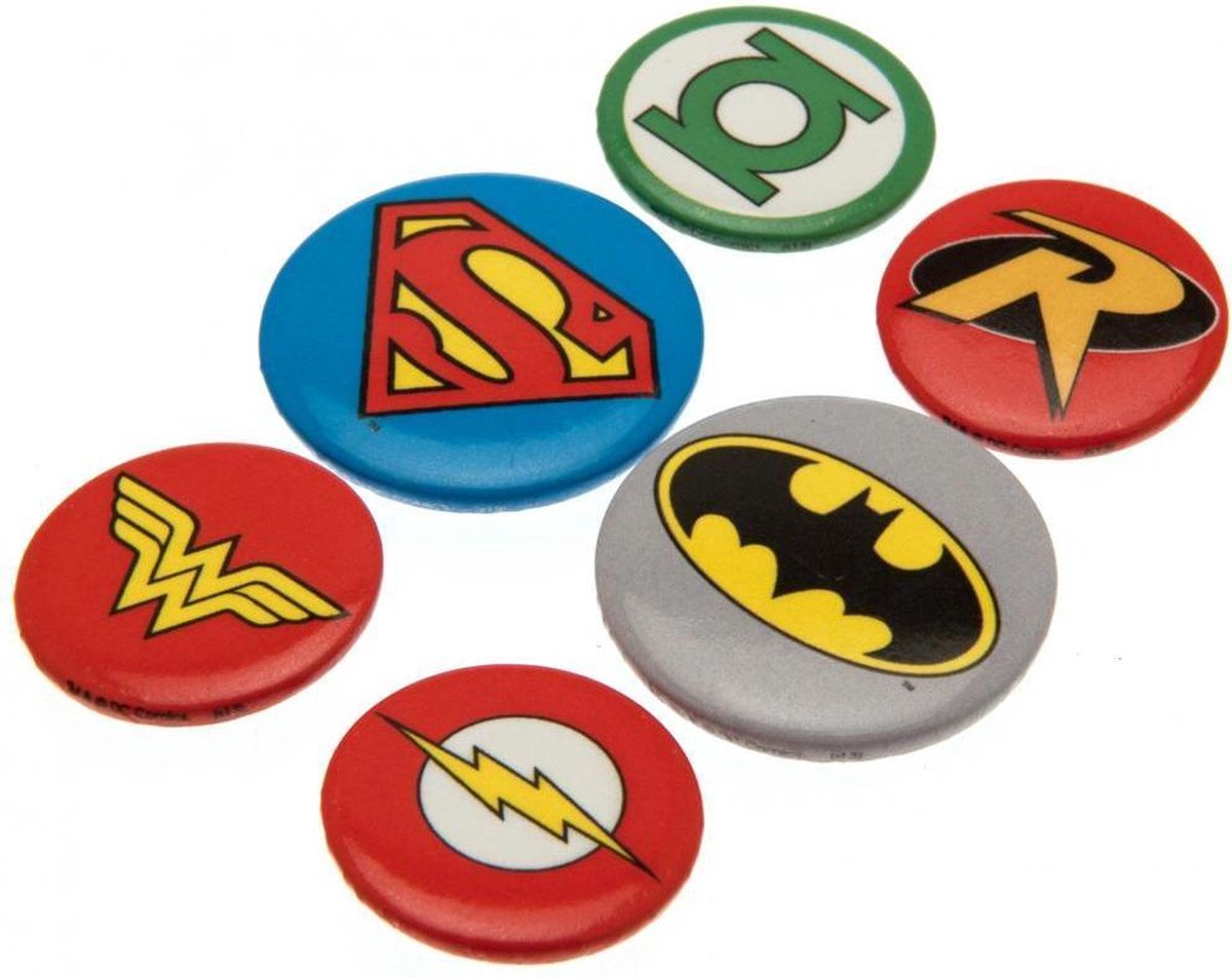 DC Comics Pin Badges 6-Pack Logos | bol.com