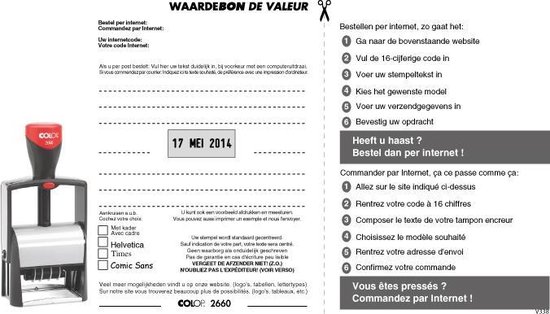 Waardebon Stempelplaatje Colop 2660 | bol