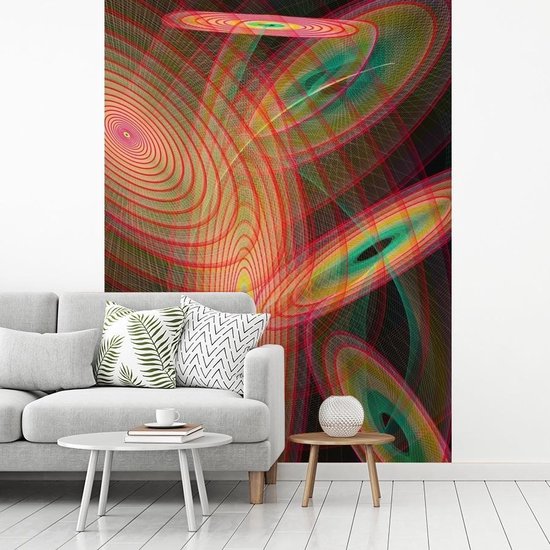 Behang - Fotobehang - Gekleurde cirkels in de vorm van een heelal ...