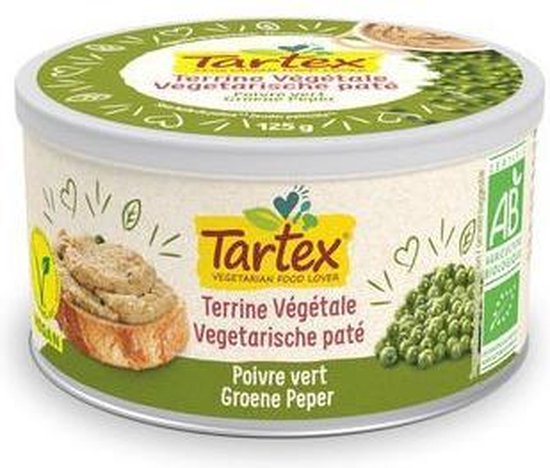 Tartex Pate groene peper bio 125 gram | bol.com