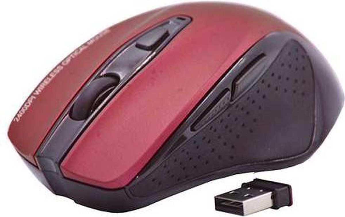 Draadloze Computermuis 2,4 Ghz G-528 Rood | bol.