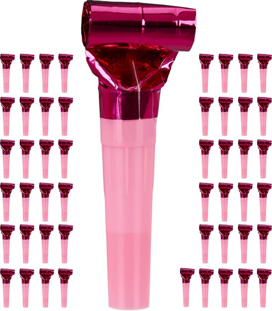 Relaxdays roltongen feest toeter - feesttoeters - 50 stuks - roltoeters ...