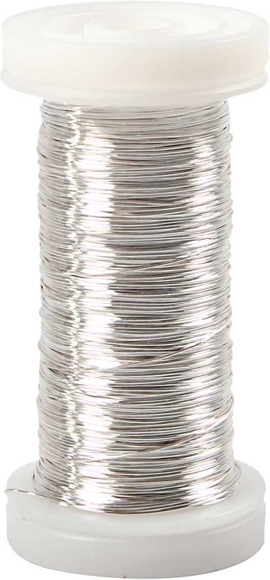 Creotime Verzilverd draad, 50 gr, 100 m | bol