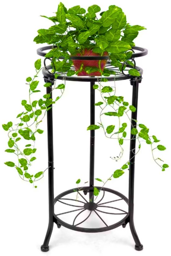 Janse® Bloempothouder 2 lagen - Plantenstandaard zwart - Plant etagère ...