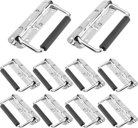 Klapgreep Geveerd voor Kist 10 Stuks - Metalen Handvat voor ...