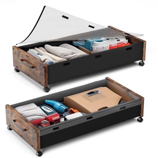 Opbergruimte Onder het Bed met Wielen - Extra Grote Rolcontainer voor ...