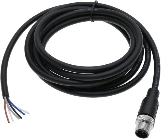 5 Pin M12 Sensor Connector Straight Aviation Cable Male to Male ...