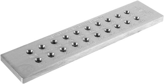 Allecto plus - Stalen deuvelplaat met 20 gaten voor houtbewerking ...