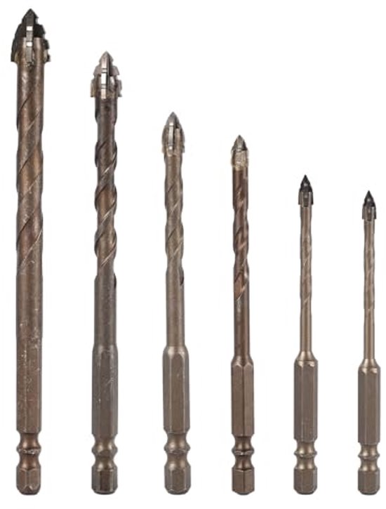 6pcs Square Knurled Eccentric Drill, New Four-Groove Sawtooth Eccentric ...