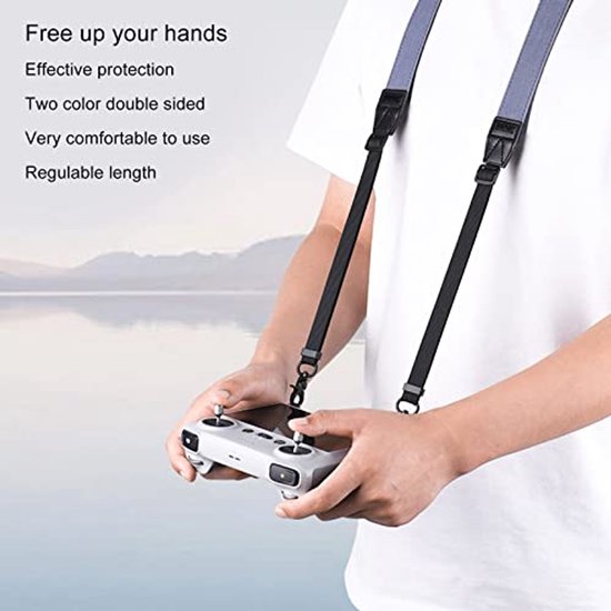 RC Drone Controller Neck Strap, Comfortable 2-Color Double Sided Smart ...
