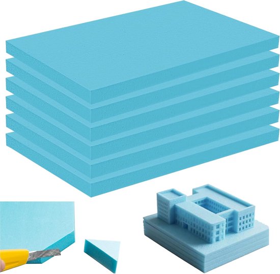 Foam Board - Pack van 6 - 30 x 20 x 2 cm - DIY Hard Foam Board ...
