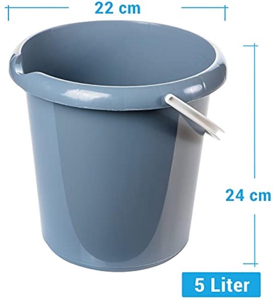 Seaux à usage domestique, lot de 3, 5 litres, en 3 couleurs, plastique ...