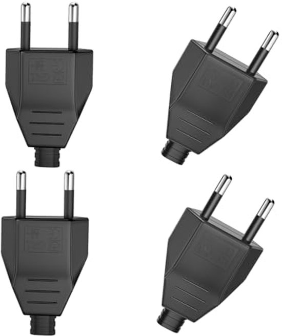 Euro Plug Set van 4 Stuks - Platte Stekker voor Thuis en Buiten (220V ...