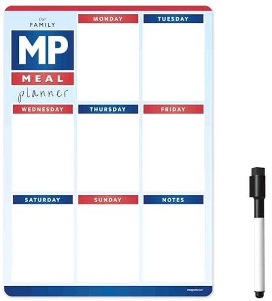 Planificateur de repas magnétique koelkast - Calendrier tableau blanc ...