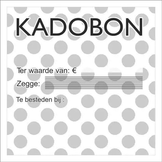 Kadobon met Zwarte Stip | bol