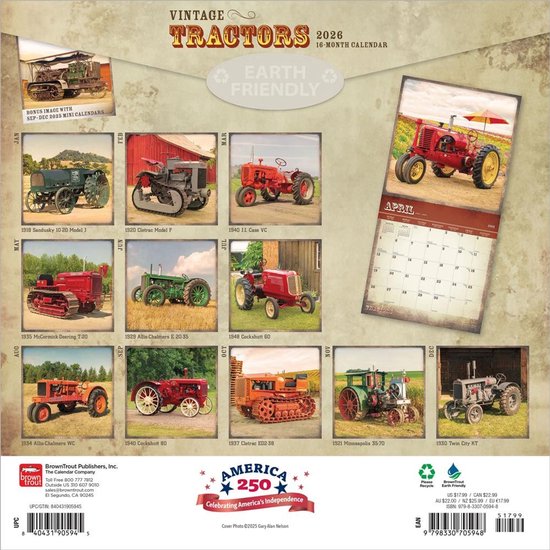 Vintage Tractors Kalender 2026 | bol