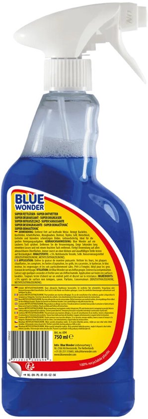 15 x Blue Wonder Professionele Superontvetter Spray 1 liter ...