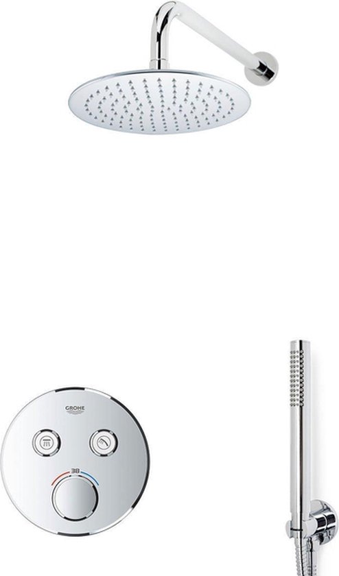 GROHE Grohtherm Regendoucheset Inbouw - 2 functies - met Fortifura ...