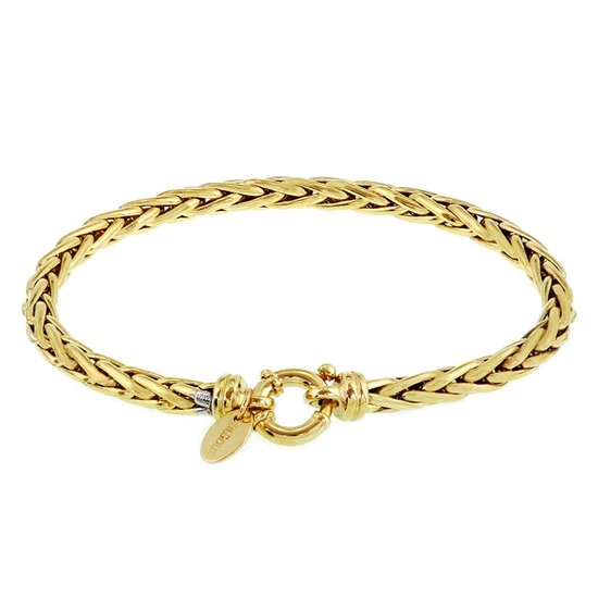 The Jewelry Collection ZilGold armband - Goud met zilveren kern ...