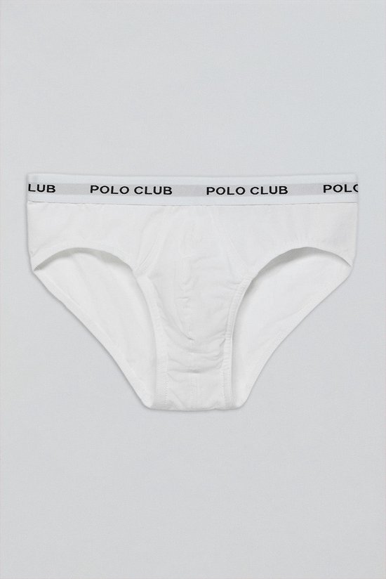 Set van drie witte slips met Polo Club-detail | bol