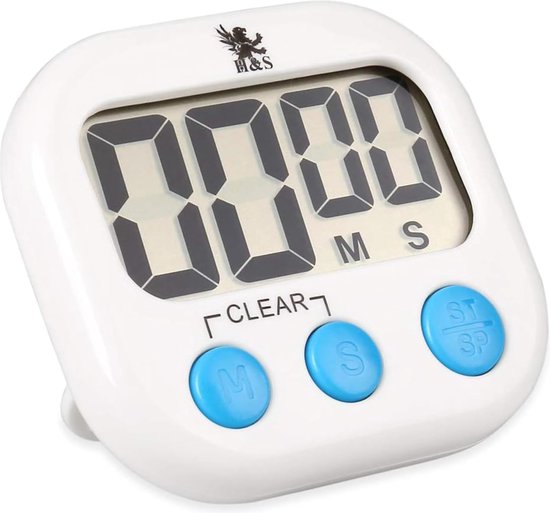 Digitale Keuken Timer met Groot LCD-scherm en Luid Alarm - Magnetische ...