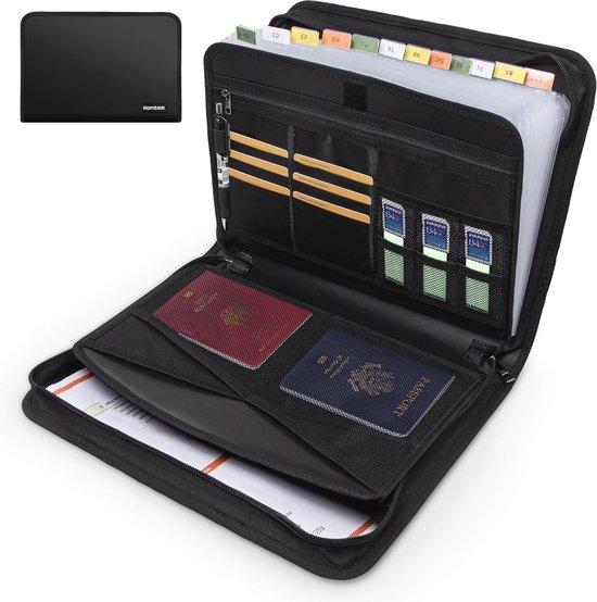 Waterdichte en Vuurvaste A4 Documentenmap met 12 Vakken - Draagbare ...