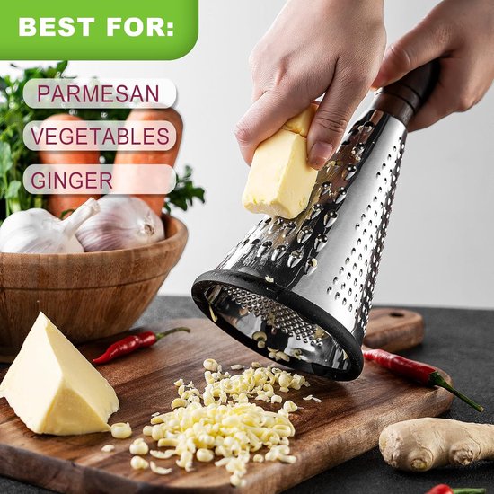 Multifunctionele Rasp voor Keuken met Roestvrijstalen Bladen voor Kaas ...