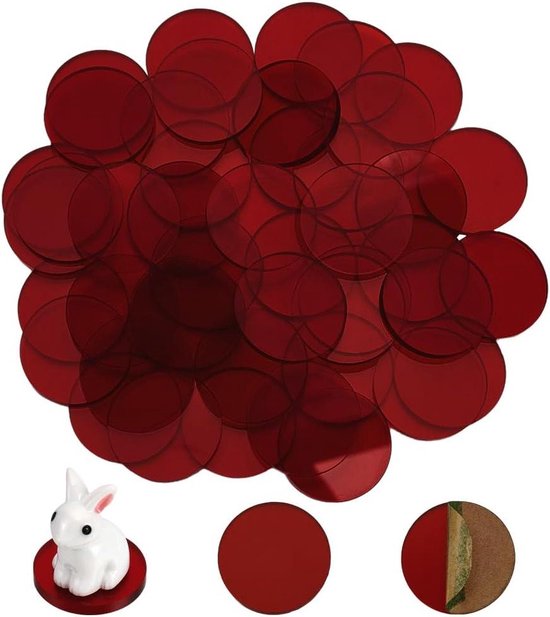 Acrylic Sheet 25mm Dark Red Circular Miniature Bases 2.7mm Thick ...