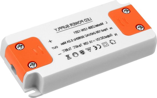12W transformator 240V naar 12V 1A voor LED strips en lampen ...