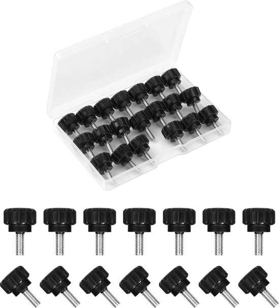 20 stuks - M4 x 10 mm Gekartelde Duimschroef van Koolstofstaal ...