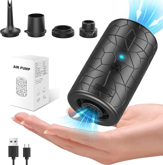 Kleine elektrische luchtpomp 4500Pa - USB-C opblaas/leegluchtpomp voor ...