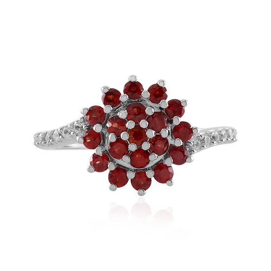 Zilveren ring met Tanzania robijnen | bol