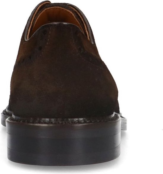 Manfield - Homme - Chaussures à lacets en daim marron foncé - Taille 42 ...