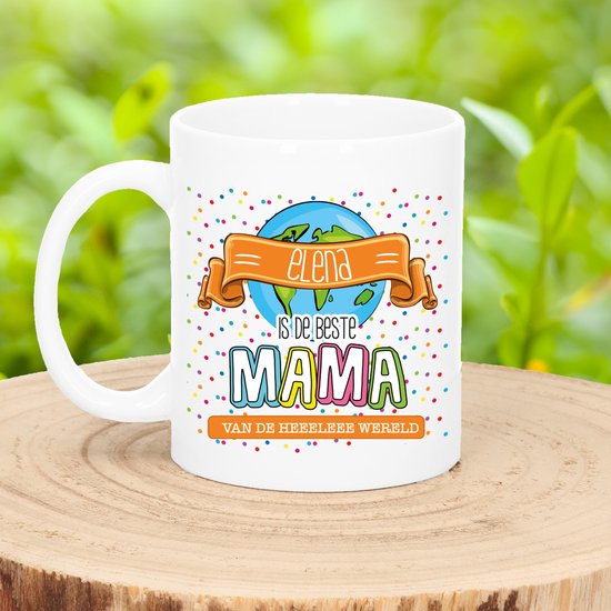 Bellatio Decorations Naam mok mama Elena - wit - de beste - keramiek ...