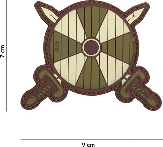 101 Inc Embleem 3D Pvc Viking Schild 2 Zwaarden Groen 17046 | bol