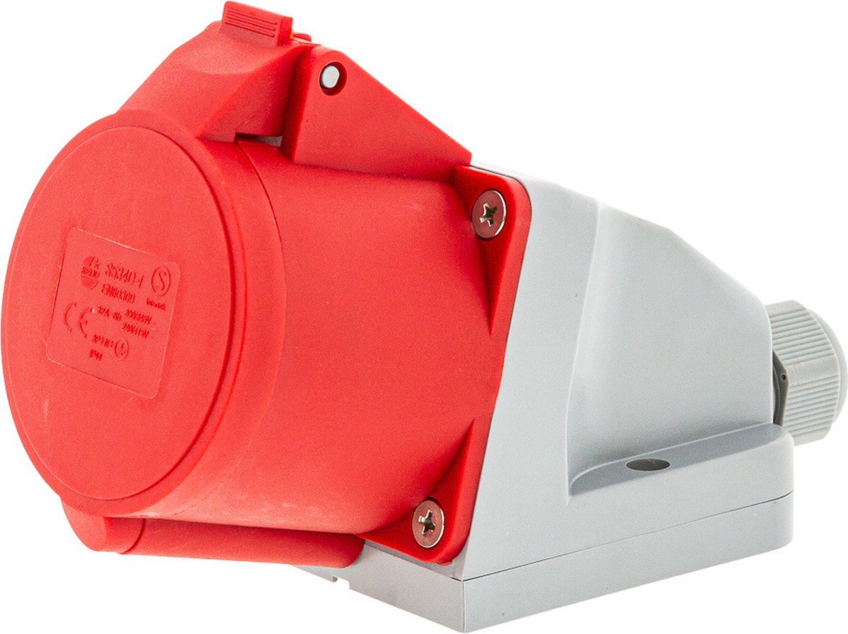 Wandcontactdoos - 5-Pen - 400V - 32A - CE keuring - Fluxon | bol.com