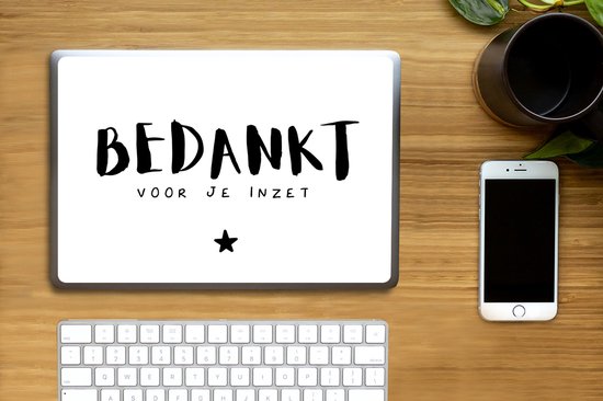 Laptop sticker - 12.3 inch - Collega - Bedankt voor je inzet - Quotes ...