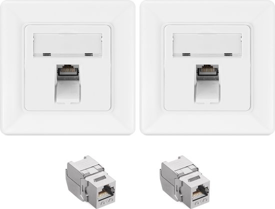 kwmobile 2 keystone adapters voor CAT6A kabels - Inclusief 2 ...