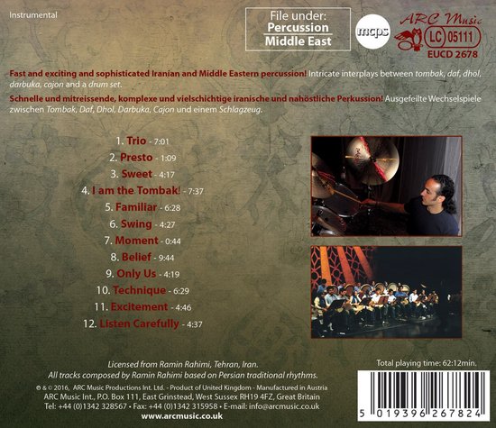 Ramin Rahimi & Tapesh - Percussion From Iran And The Middle East (CD ...