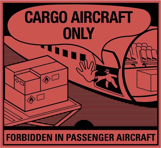 Cargo aircraft only sticker, oranje 250 x 230 mm | bol