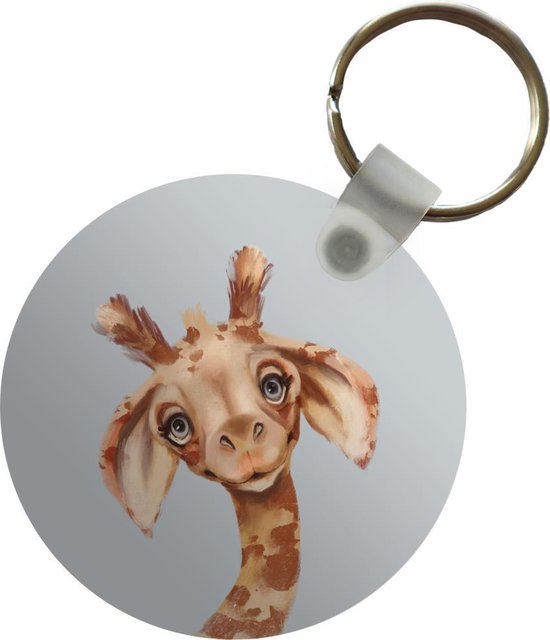 Sleutelhanger - Giraf - Jungle - Dier - Plastic - Rond ...