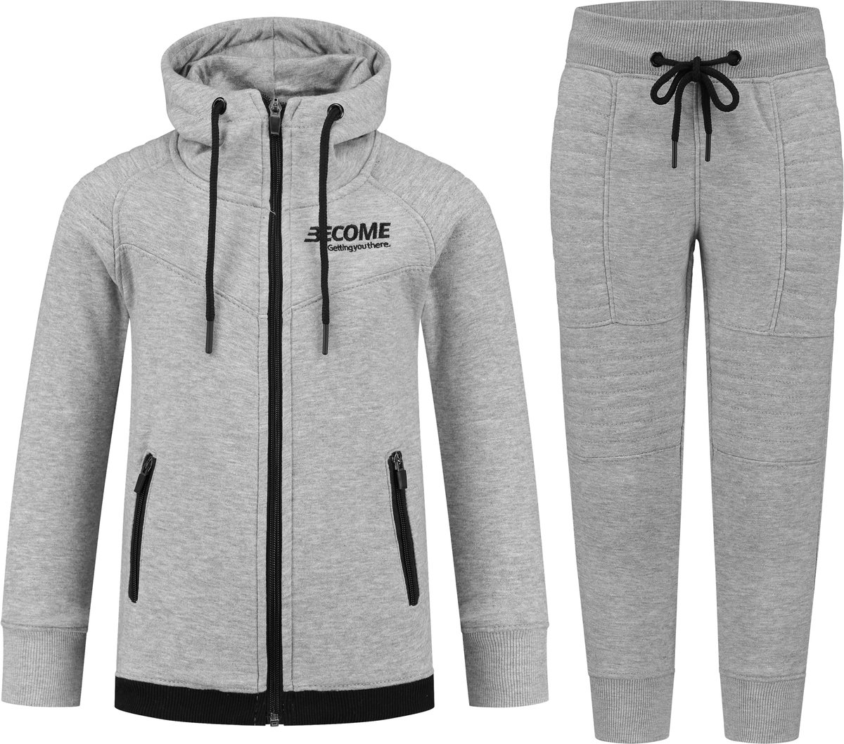 BECOME Joggingpak Jongens - Trainingspak kinderen - Kids - Lichtgrijs ...