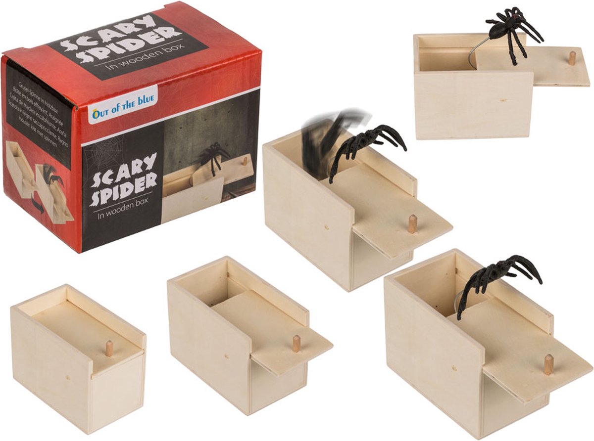 Spin in een doos - Springende spin in doos - Fop artikel springende ...