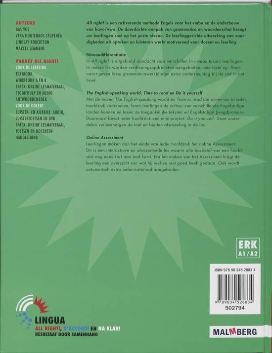 All right! - Engels leerboek voor VMBO en havo/vwo | bol