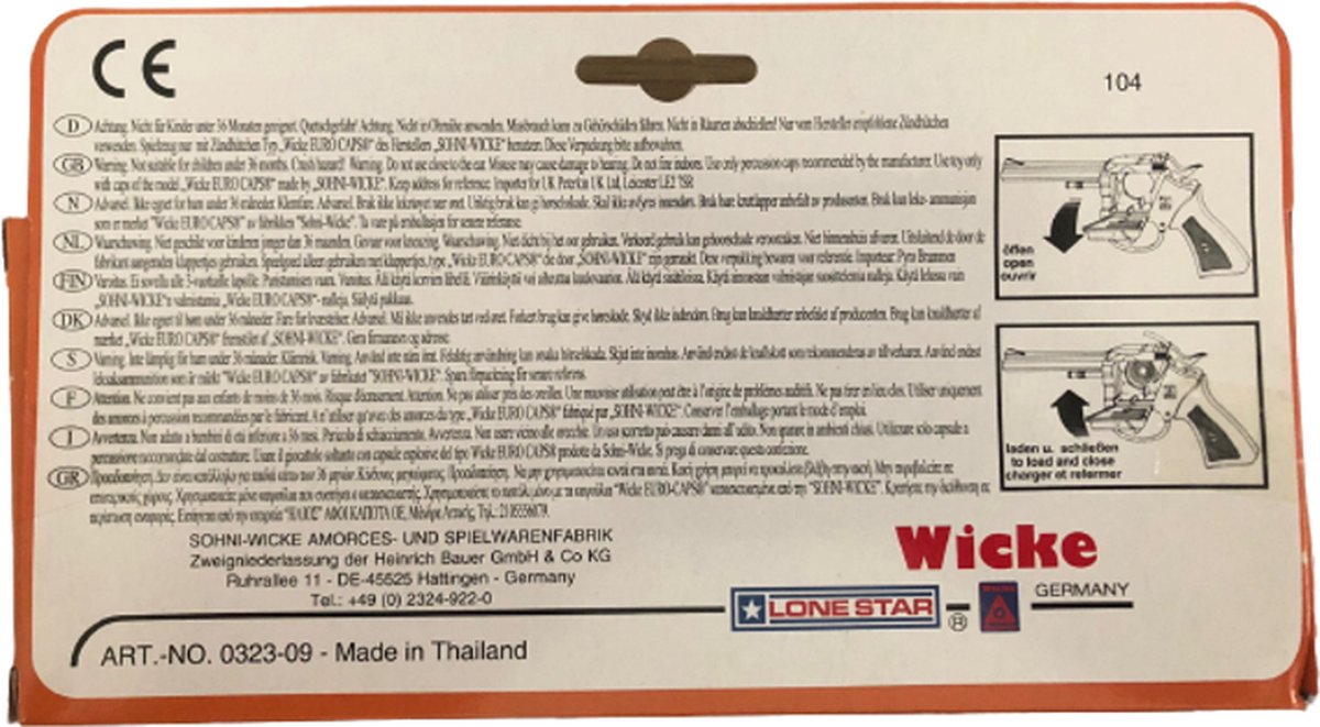 Wicke Rodeo 100 Schots klappertjes Pistool met 12x100 shots klappertjes ...