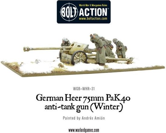 German Heer 75mm Pak 40 anti-tank gun (Winter) | bol