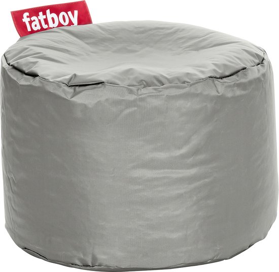 Fatboy Poef Rond Zilver - 35h x ø 50 cm - Afwasbaar - Nylon | bol.com