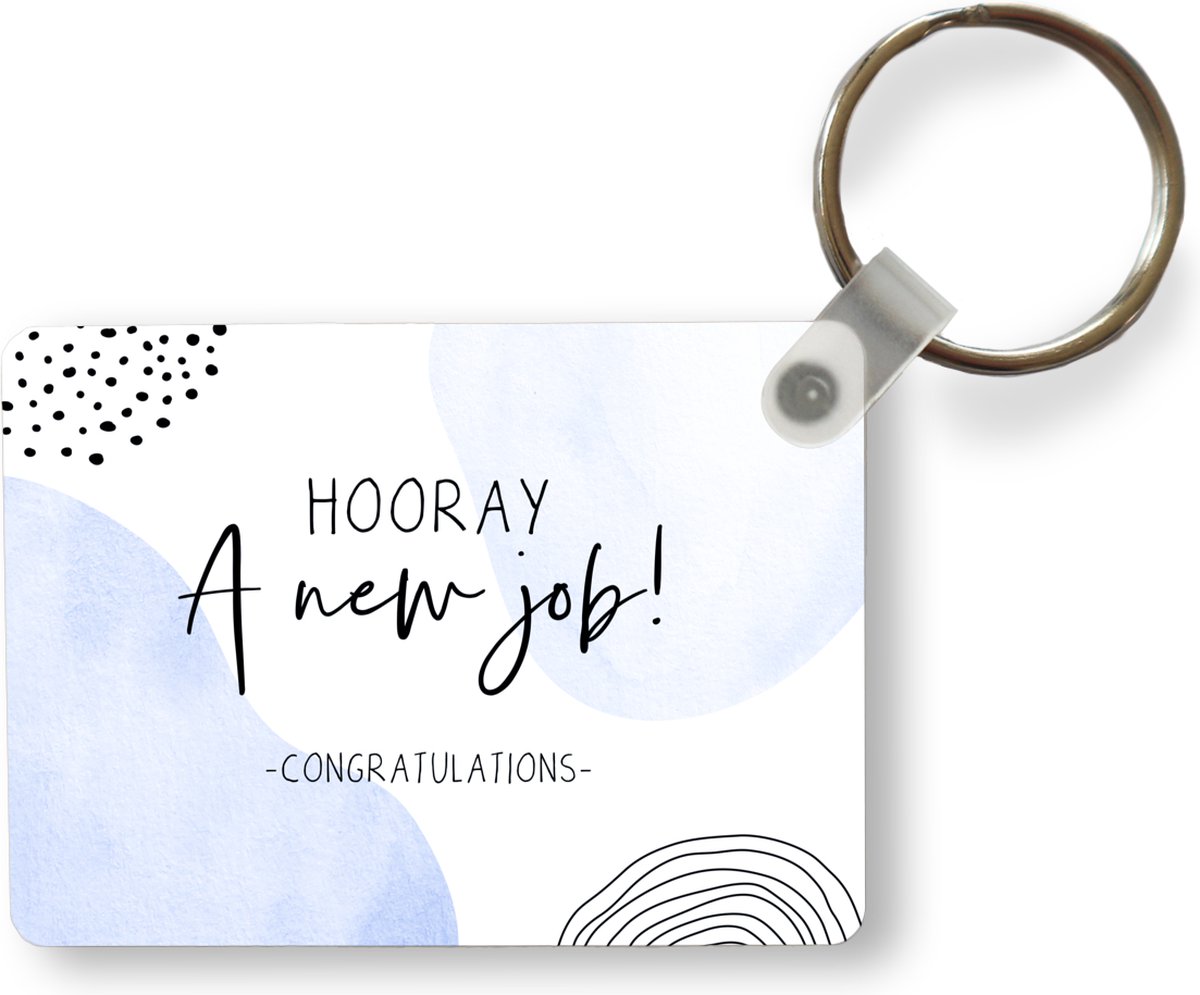 Sleutelhanger - Hooray, a new job! - Spreuken - Quotes ...